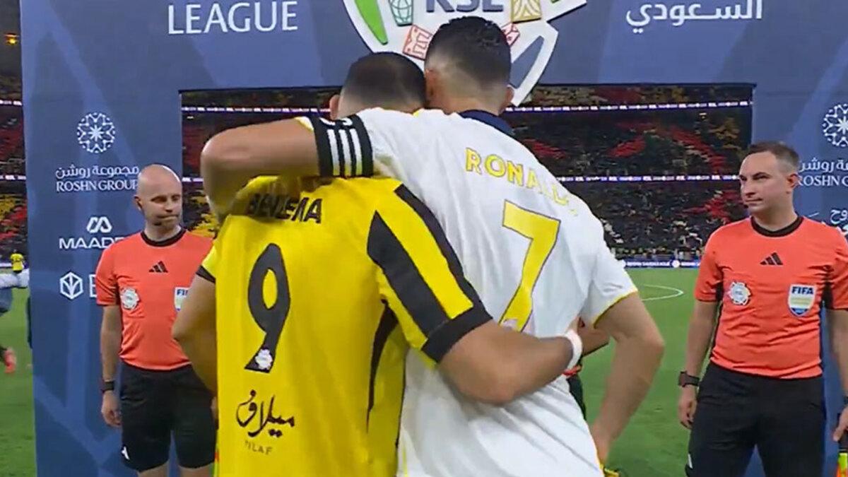 (Video) More Than a Match: Ronaldo, Benzema Friendship Takes Center Stage in Al Nassr vs Al ...