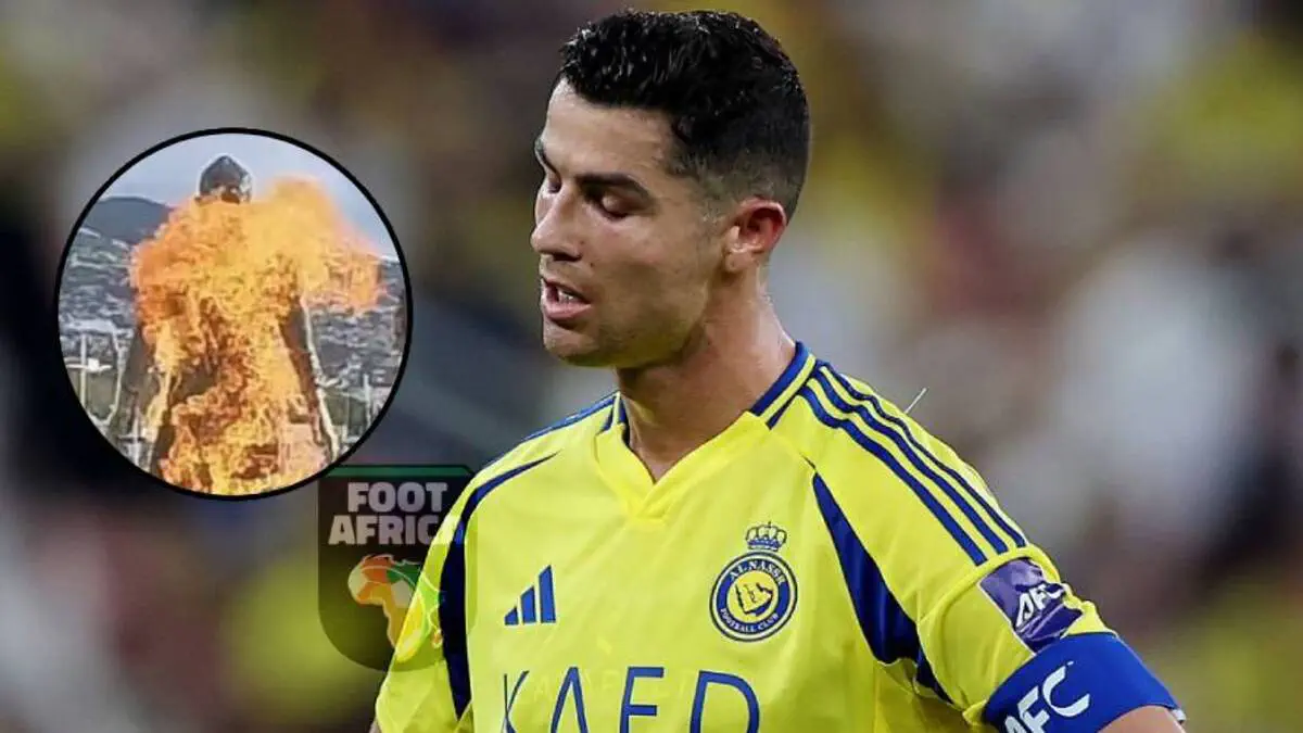 (Video) Ronaldo statue set on fire in Madeira - Foot Africa