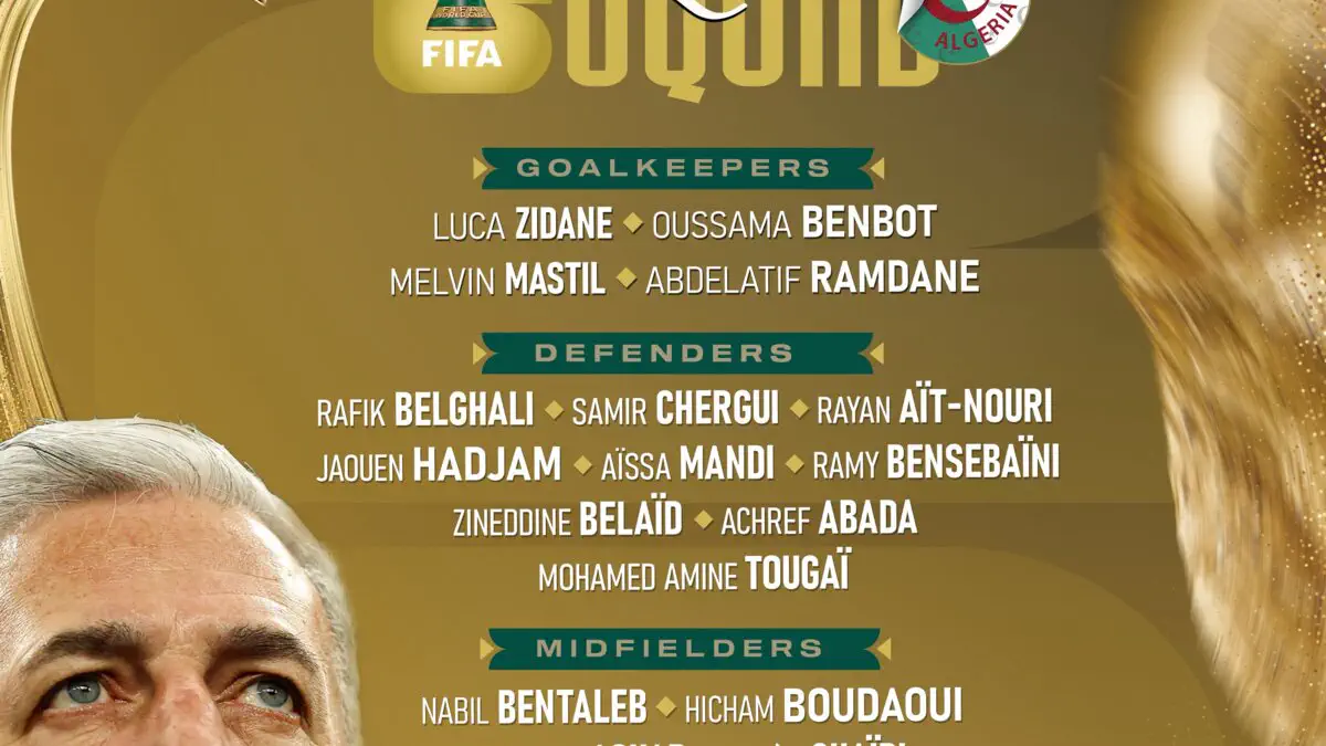 2026 World Cup: Vladimir Petkovic unveils Algeria's squad list - Foot ...